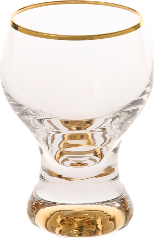 Classic Touch Set of 6 Liquor Glasses with Stem and Rim - ShopStyle ...