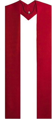 IvyRobes Unisex Adults Overlay Clergy Stole Plain Solid Red Church ...