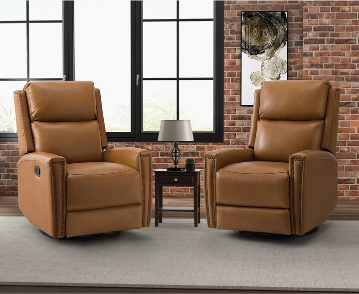ARTFUL LIVING DESIGN Fiacro 30.31''Wide Modern Genuine Leather Wingback ...