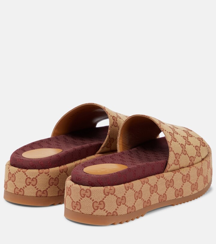 Gucci Original GG canvas slides - ShopStyle Sandals