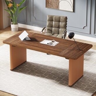 YUZHOU 63 inch Modern Computer Desk Executive Desk for Home Office ...