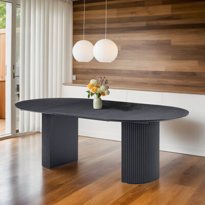 Brayden Studio 47.24" Round Expandable Dining Table with 2 Removable ...