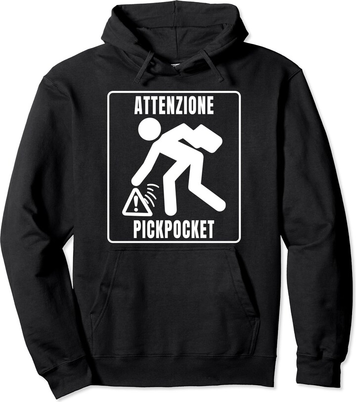 Attenzione Pickpocket Meme Attenzione Funny Phrases Pullover Hoodie ...
