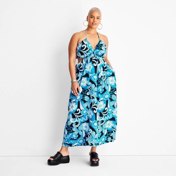 Future Collective with Alani Noelle Women's Floral Print Strappy Neck ...