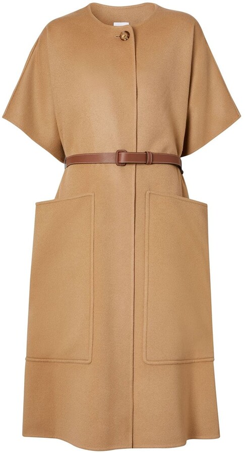 Burberry Belted Oversized Buttoned Cape - ShopStyle