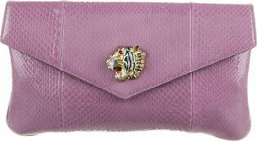 Gucci Python Rajah Clutch - ShopStyle