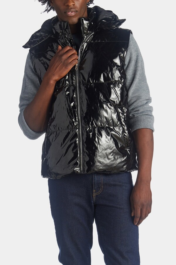 Spring+Mercer Shiny Hood Vest - ShopStyle Outerwear