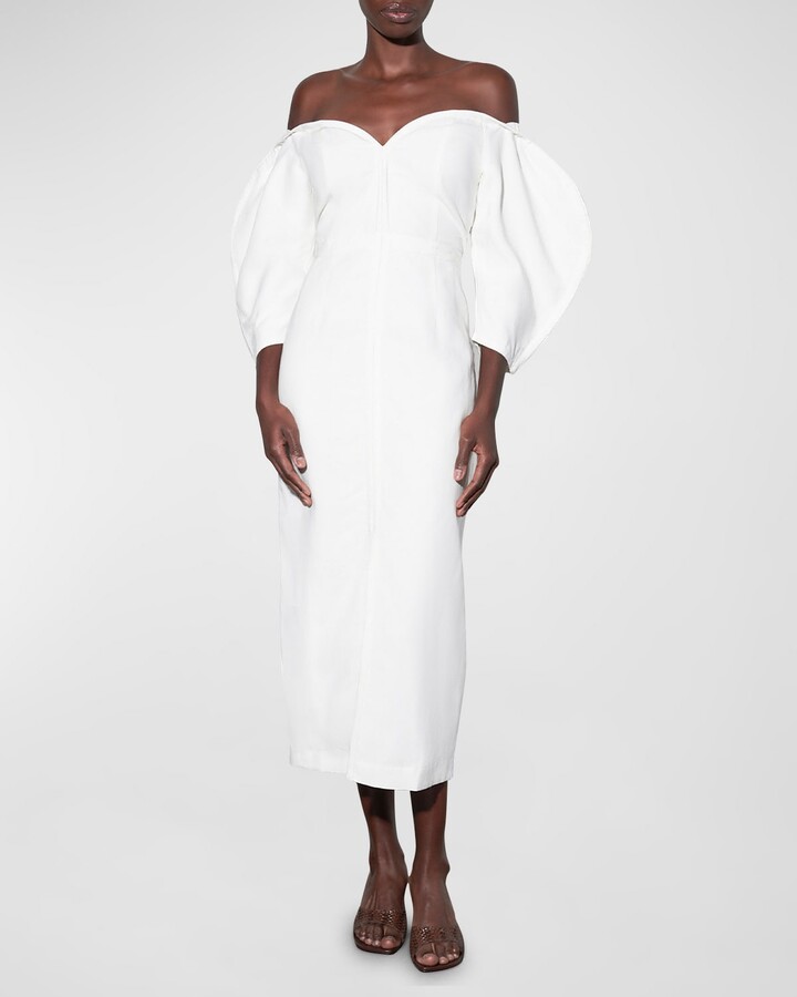Mara Hoffman Leonara Voluminous-Sleeve Midi Dress - ShopStyle