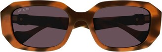 Gucci Zebra-print cat-eye sunglasses - ShopStyle
