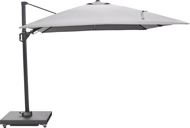 Pacific Glow Challenger T2 Square LED Light Parasol & Base with Cover ...