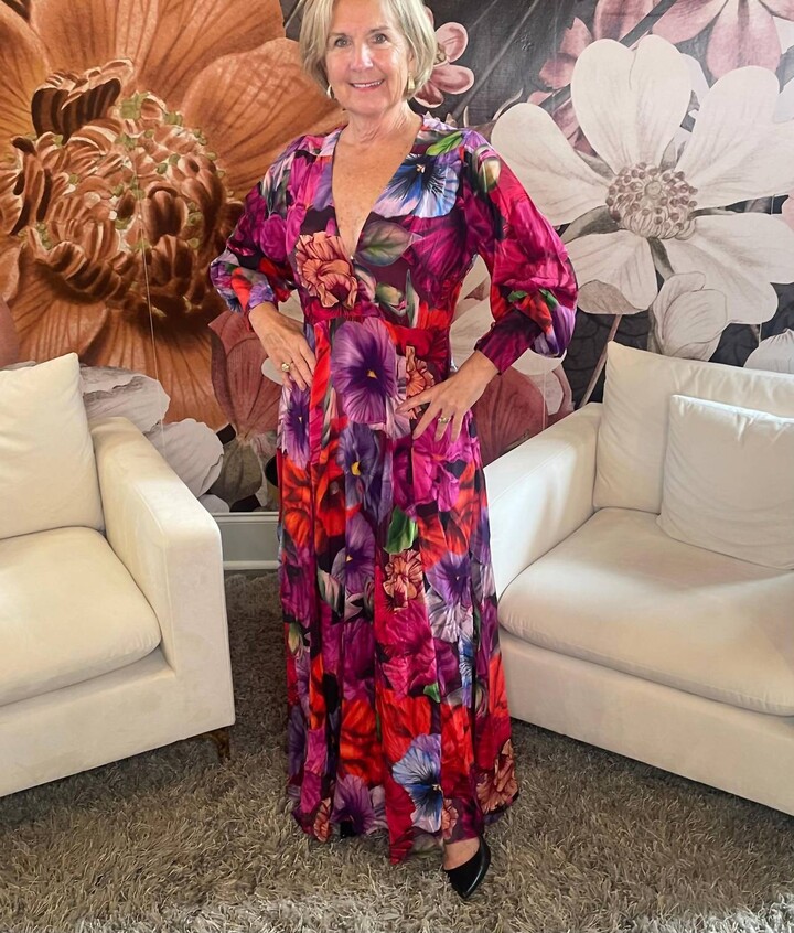 La Fuori Debbie Floret Venetia Dress In Red Multi - ShopStyle