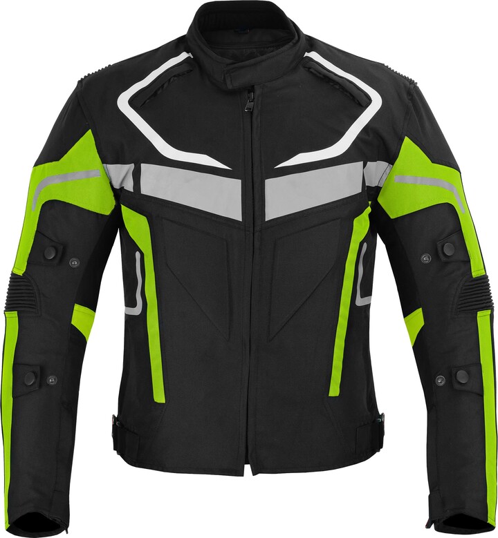 SUPER BIKERS Mens Motorbike Jacket Waterproof Cordura Textile ...