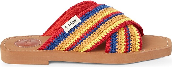 Chloé Woody Crossover Crochet Slides - ShopStyle