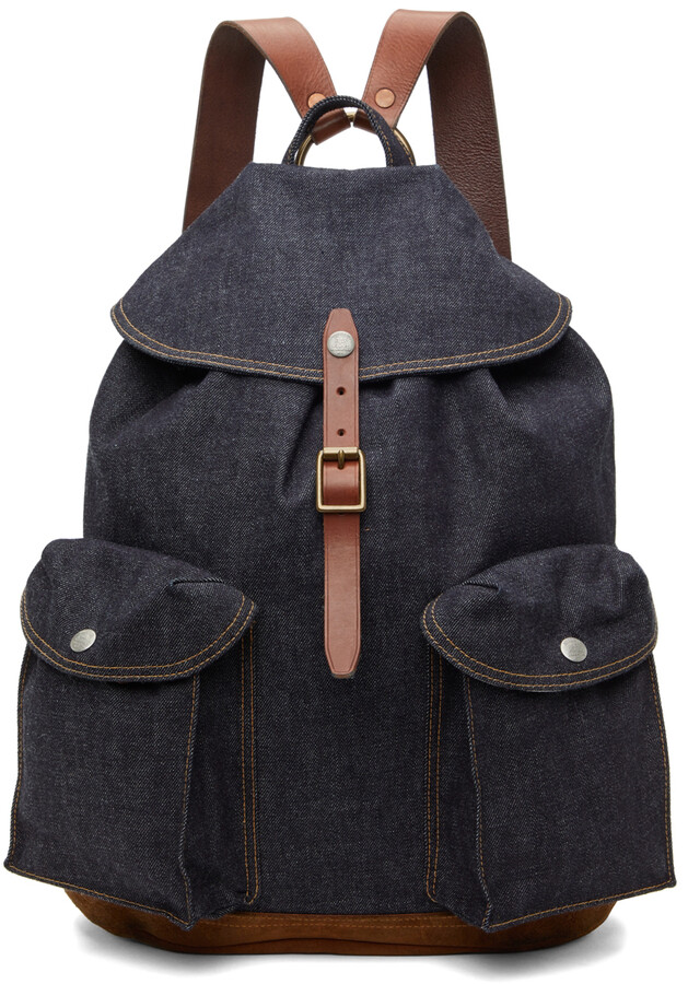 Ralph Lauren RRL Navy Denim Riley Backpack - ShopStyle