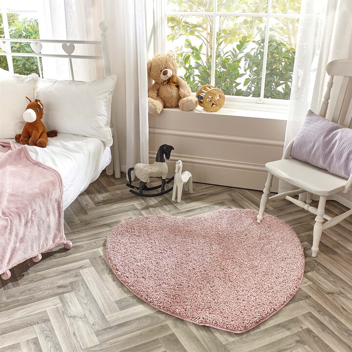 Marvel Mat Marvel Shaggy Washable Heart Rug Marvel Shaggy Blush - ShopStyle