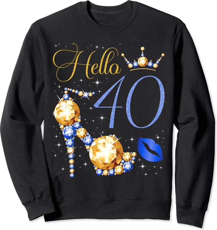 Hello Royal Birthday Blue Style Hello 40 Years Old 40th Birthday Bday ...