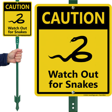 SmartSign Caution - Watch out for Snakes Sign and Stake Kit - ShopStyle ...