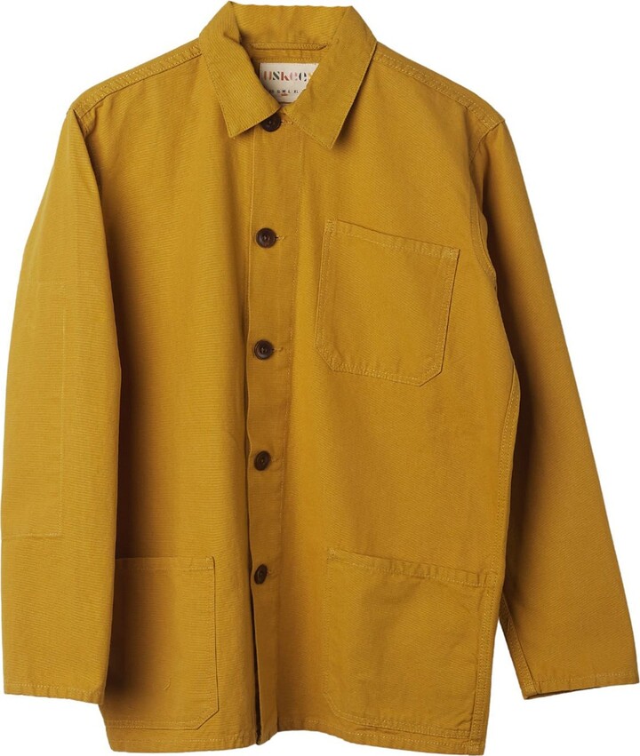 Uskees Men's Yellow / Orange The 3001 Buttoned Overshirt - Yellow ...