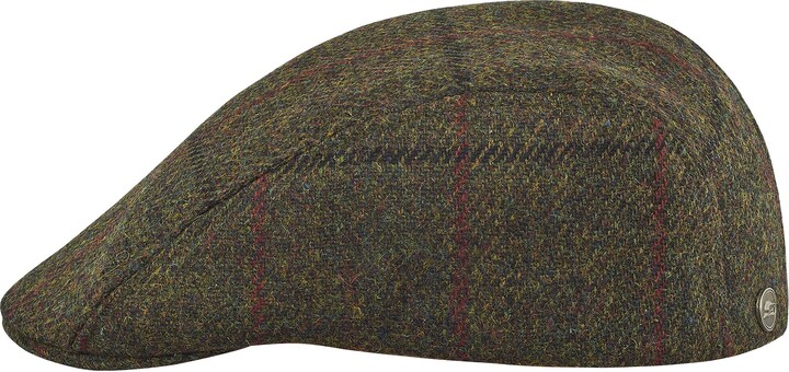Sterkowski Norte Scally Cap | Harris Tweed Flat Cap with Earflap for ...