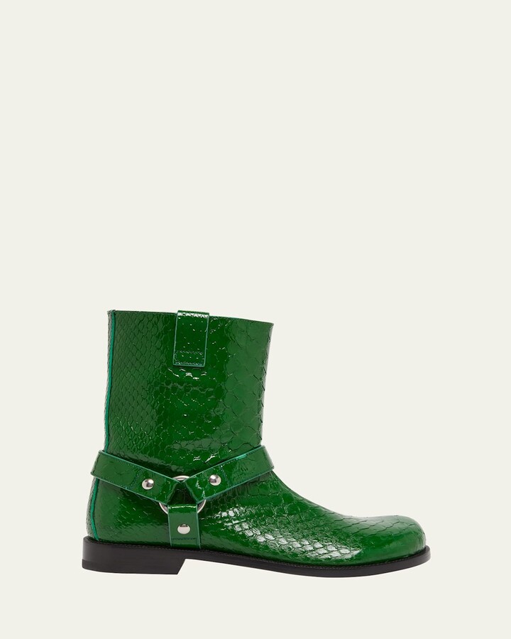 Loewe Campo Python Harness Biker Booties - ShopStyle