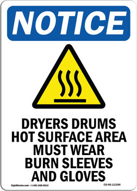 SignMission Dryers Drums Hot Surface Sign - ShopStyle Desks