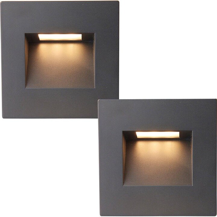 Loops 2 PACK Square Outdoor Pathway Guide Light - 1.5W Indirect CCT LED ...