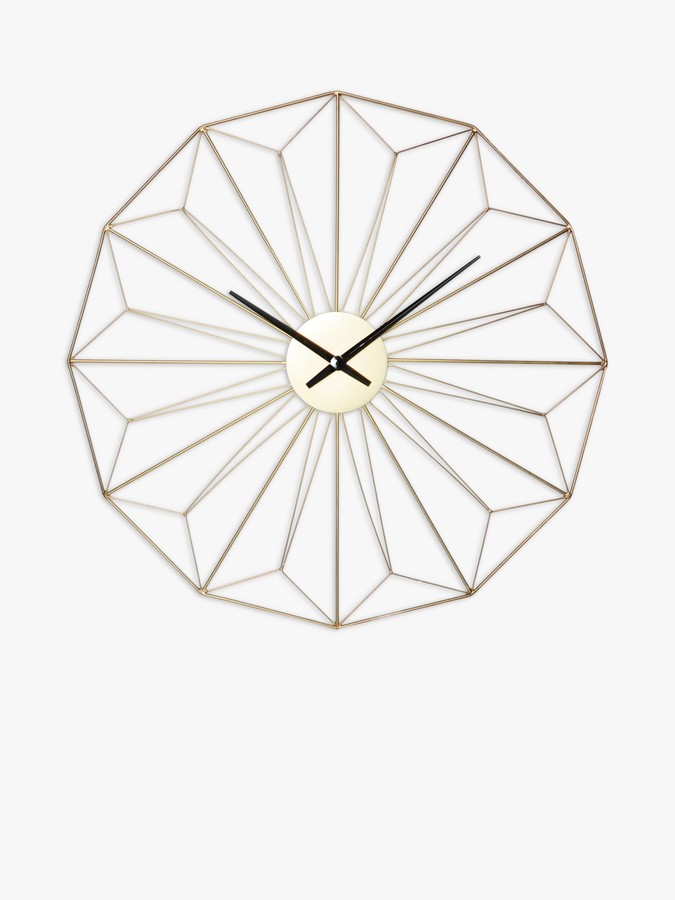 Lascelles Large Metal Wire Analogue Wall Clock - ShopStyle