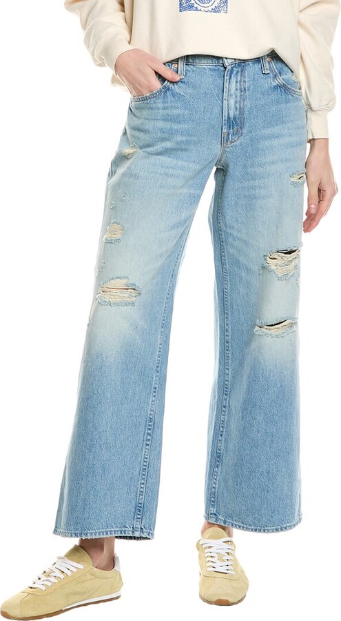 Mother The Down Low Spinner Hover Holey Roller Wide Leg Jean - ShopStyle