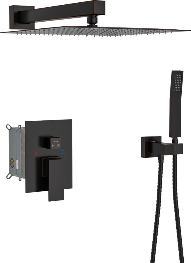 Simplie Fun Shower Set - 10 Inch Square Shower Set, Dual Shower Heads ...