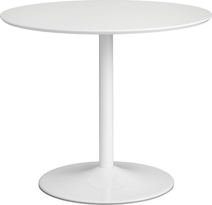 TMS Target Marketing System Pisa Round Dining Table with Chrome Plated ...