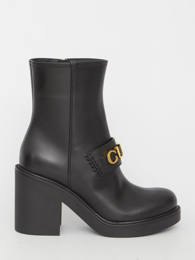 Gucci leather boots - ShopStyle