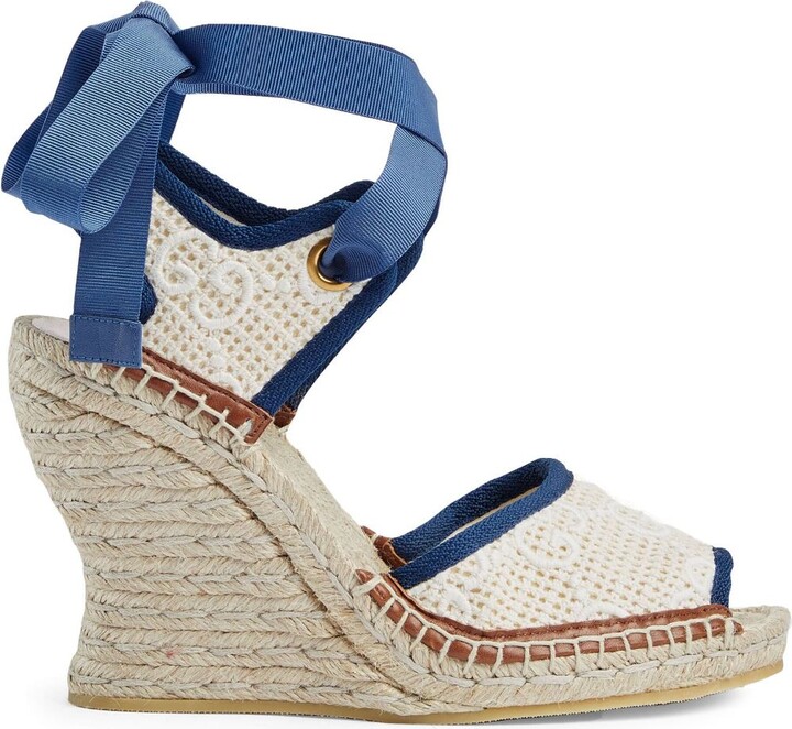 Gucci GG lace-up espadrille sandals - ShopStyle
