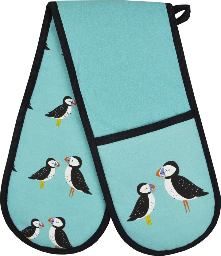 Dunelm Puffin Double Oven Gloves Blue/White/Black - ShopStyle Pot Holders