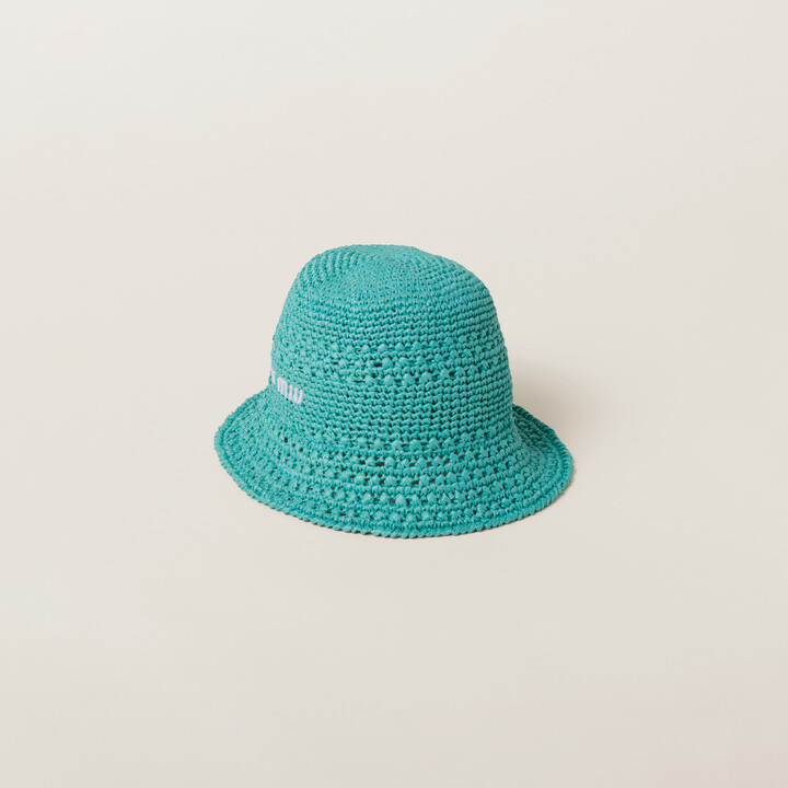Miu Miu Woven Fabric Hat - ShopStyle