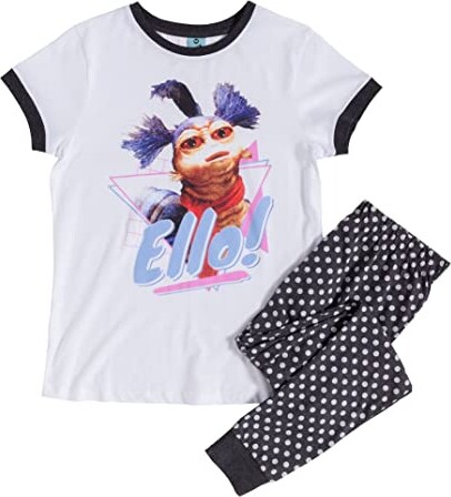 TruffleShuffle Labyrinth Retro Worm Pyjama Set Black/Charcoal - ShopStyle