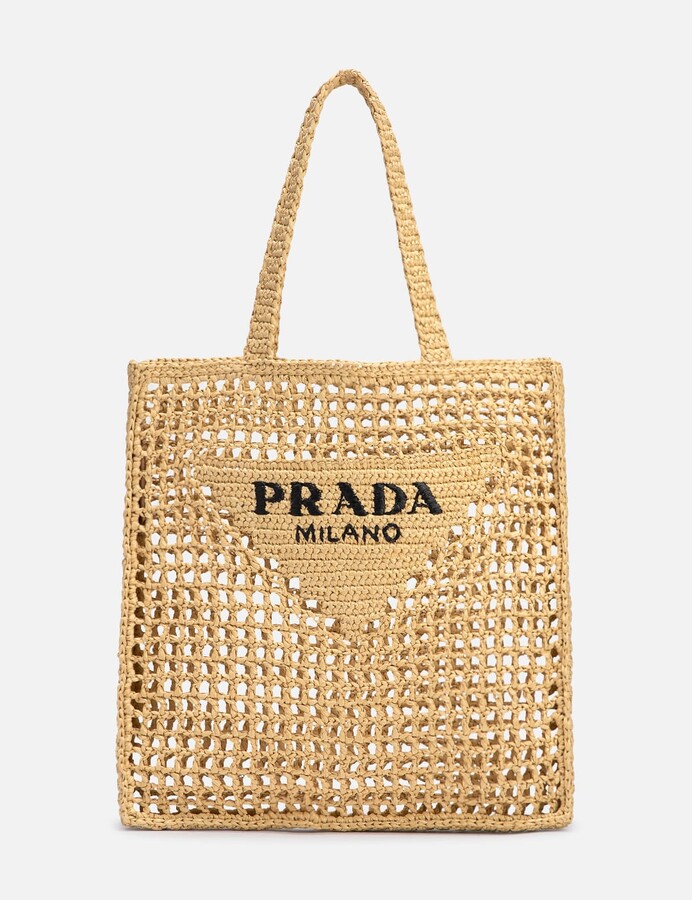 Prada Raffia Tote Bag - ShopStyle