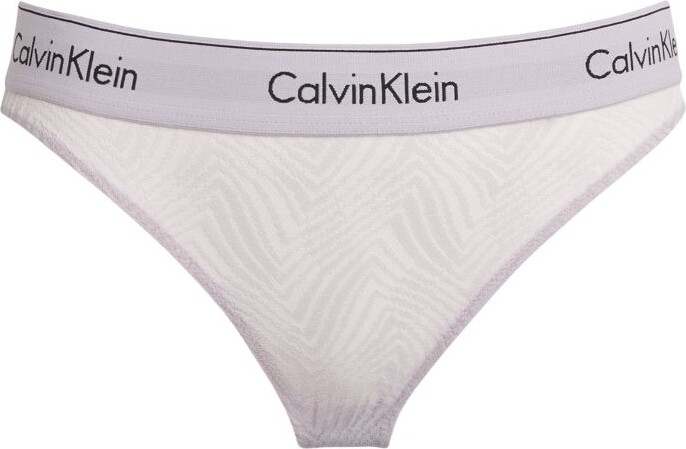 Calvin Klein Modern Lace Semi-Sheer Bikini Briefs - ShopStyle Panties