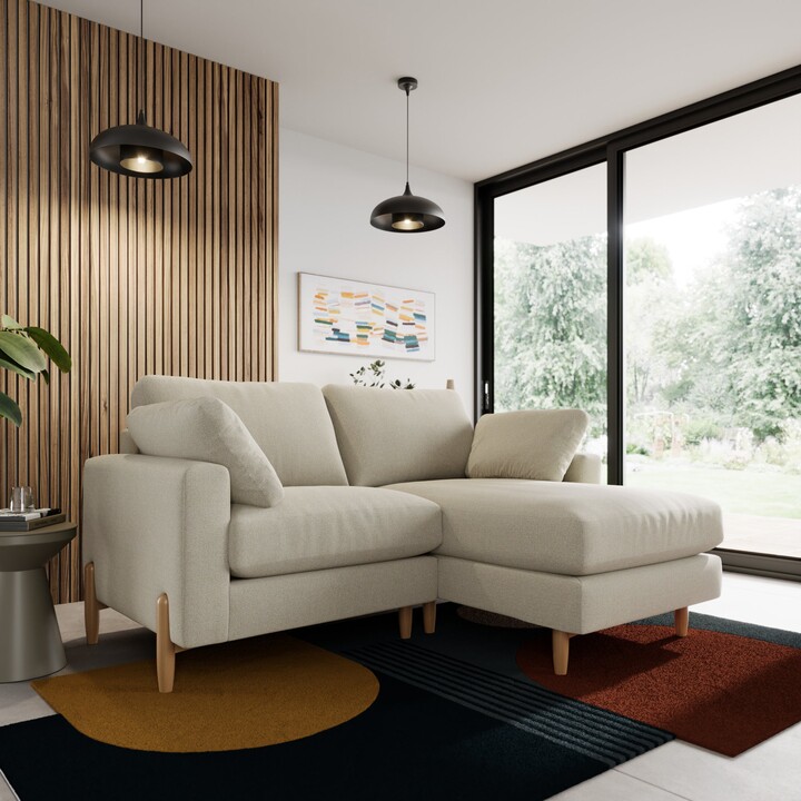 Dunelm Apollo Multiweave Corner Chaise Sofa Multiweave Natural - ShopStyle