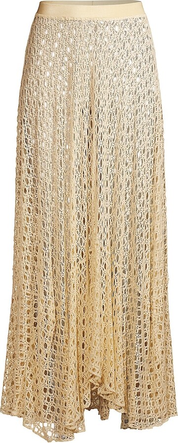 PatBO Monstera Netted Beach Skirt - ShopStyle