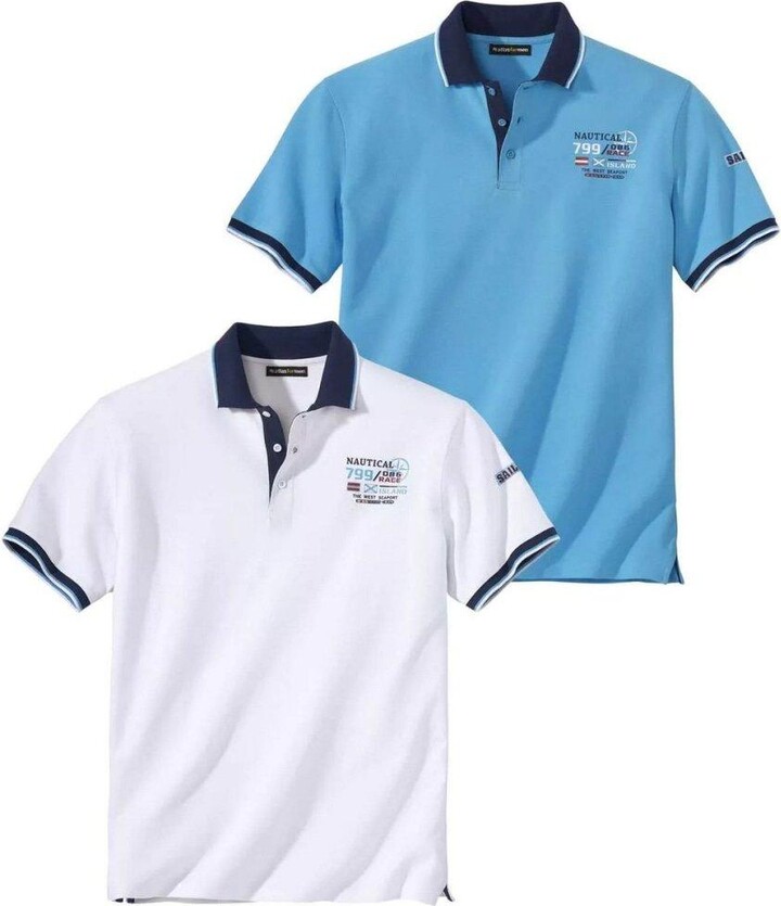 Atlas for Men Nautical Polo Shirt (Pack of 2) - ShopStyle