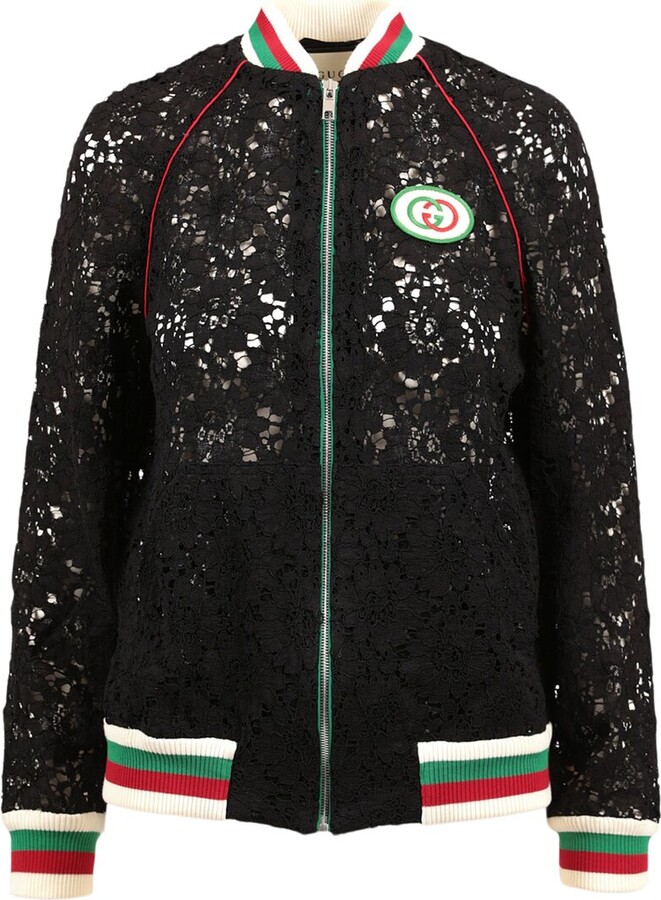 Gucci Flower Leaf Bomber Jacket - ShopStyle