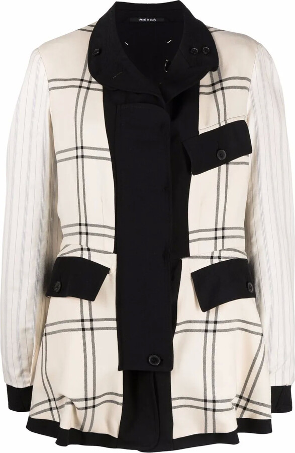 Maison Margiela Check-Pattern Inside-Out Jacket - ShopStyle