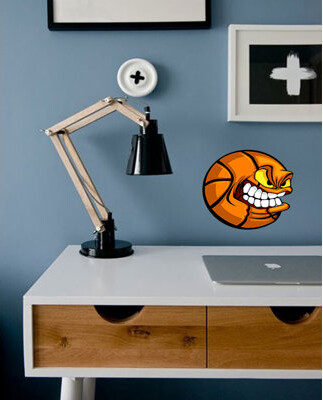 Trinx Angry Basketball Decal, Angry Basketball Sticker, Angry ...