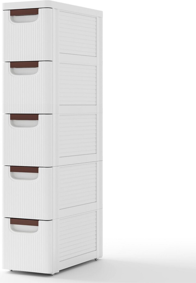 Slickblue Rolling Organizer Unit Narrow Storage Cabinet with Built-In ...