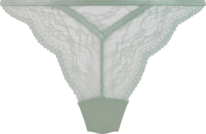 Hunkemoller Isabelle Embroidered Mesh G-String - ShopStyle Panties