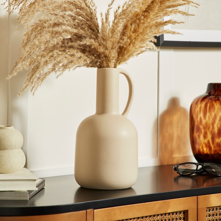 Dunelm Bottle Shaped Vase 30cm White Sand White - ShopStyle