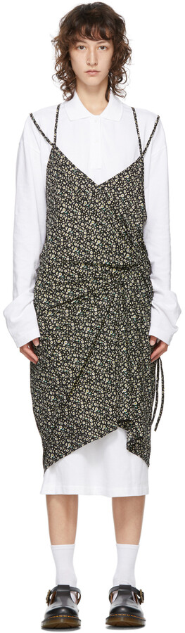 pushBUTTON SSENSE Exclusive White & Black Polo Shirt Dress - ShopStyle