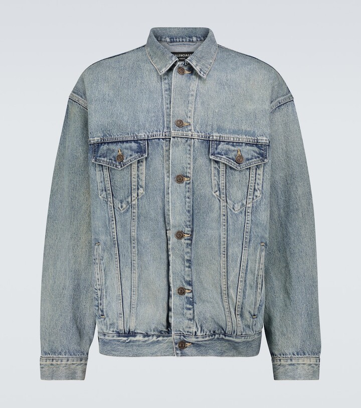 Balenciaga Large-fit denim jacket - ShopStyle