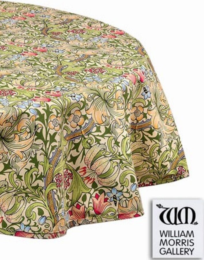 Le Chateau Textiles William Morris Golden Lily Fabric 132x178cm Tablecloth - ShopStyle