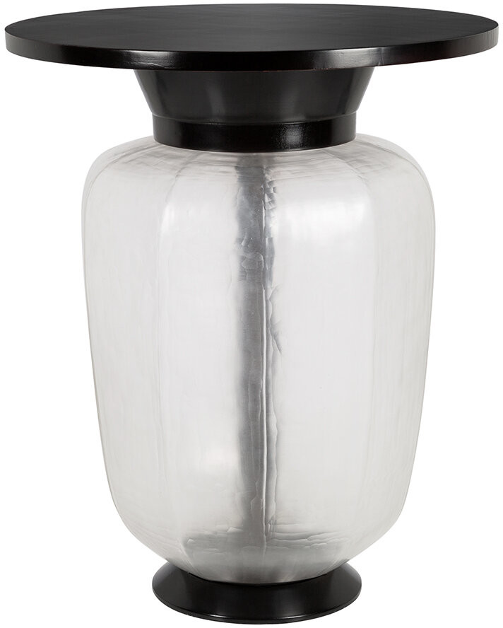 Luxe - Shiny Circular Top Table - Black - ShopStyle